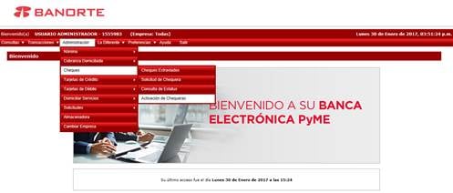 1) Ingrese através del Menú principal Administración \ Cheques ...