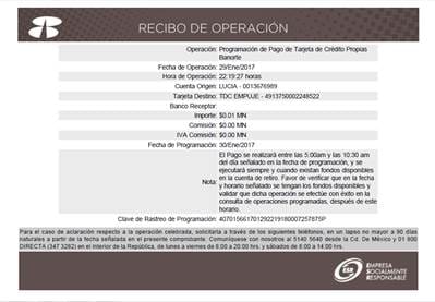 6) Recibirá unanotificación por correo confirmando la operación.