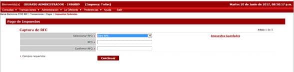 c) Si no serequiere ingresar un RFC, selecciona "Sin RFC".